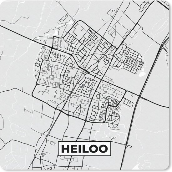 Stadskaart - Heiloo - Grijs - Wit - Plattegrond | bol.com