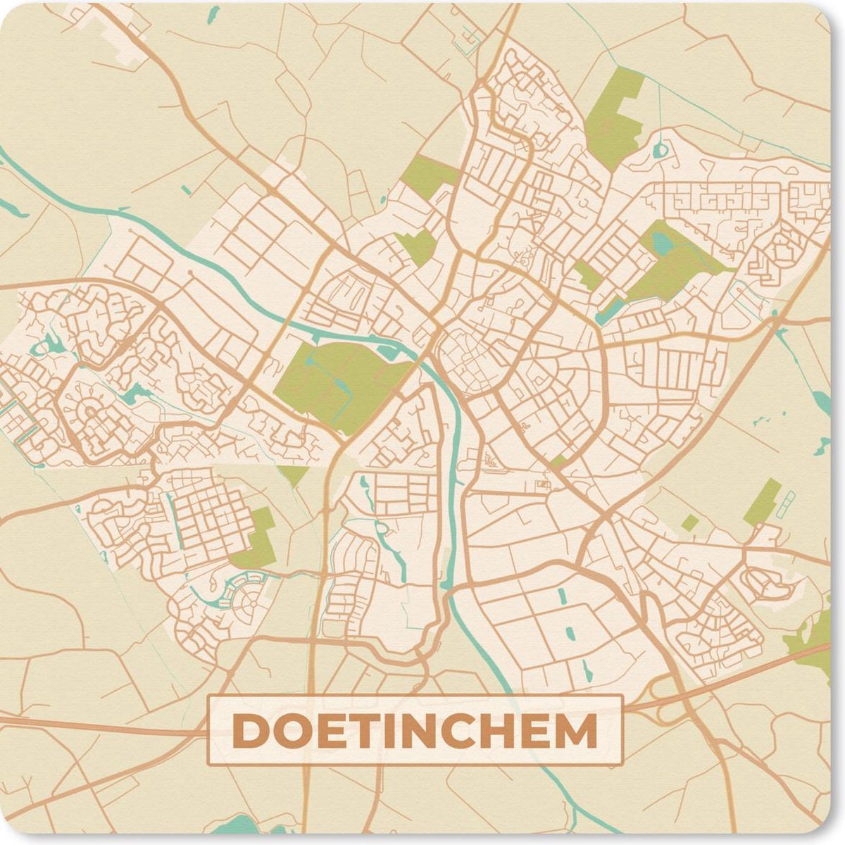 Plattegrond - Doetinchem - Vintage - Stadskaart | bol.com