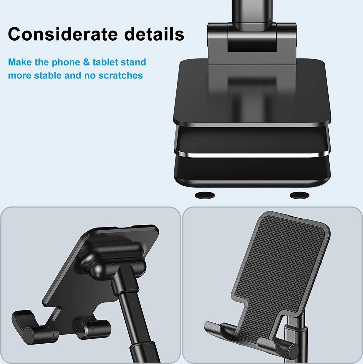 Tablet standaard - inklapbare bureau standaard, verstelbare telefoon ...