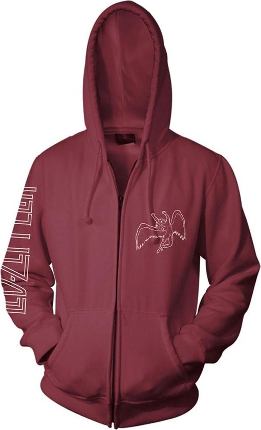 Led Zeppelin Vest met capuchon -XL- Symbols Rood | bol.com
