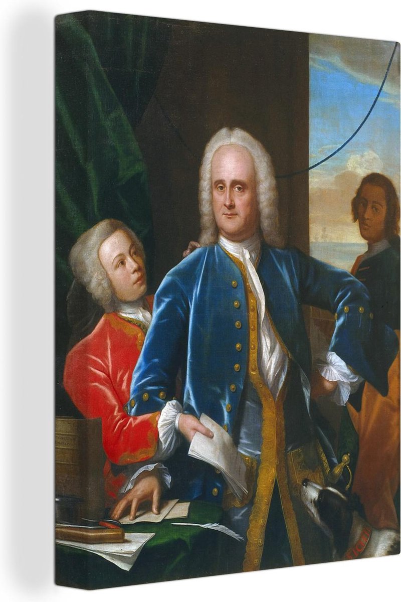 Peinture sur toile Jan Albert Sichterman avec son fils - peinture de ...