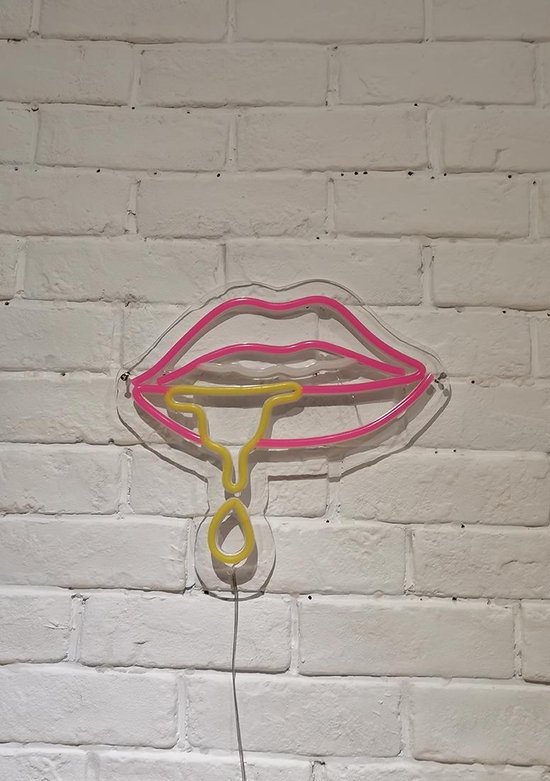OHNO Woonaccessoires Neon Sign - Lips 1 - Neon Verlichting - Figuur ...