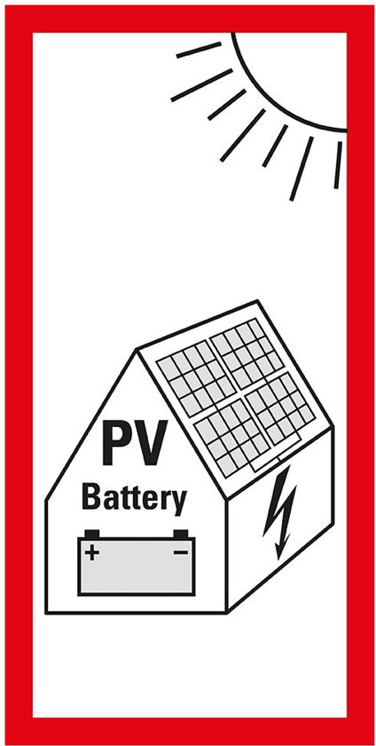 Sticker PV installatie, nieuw 100 x 50 mm | bol