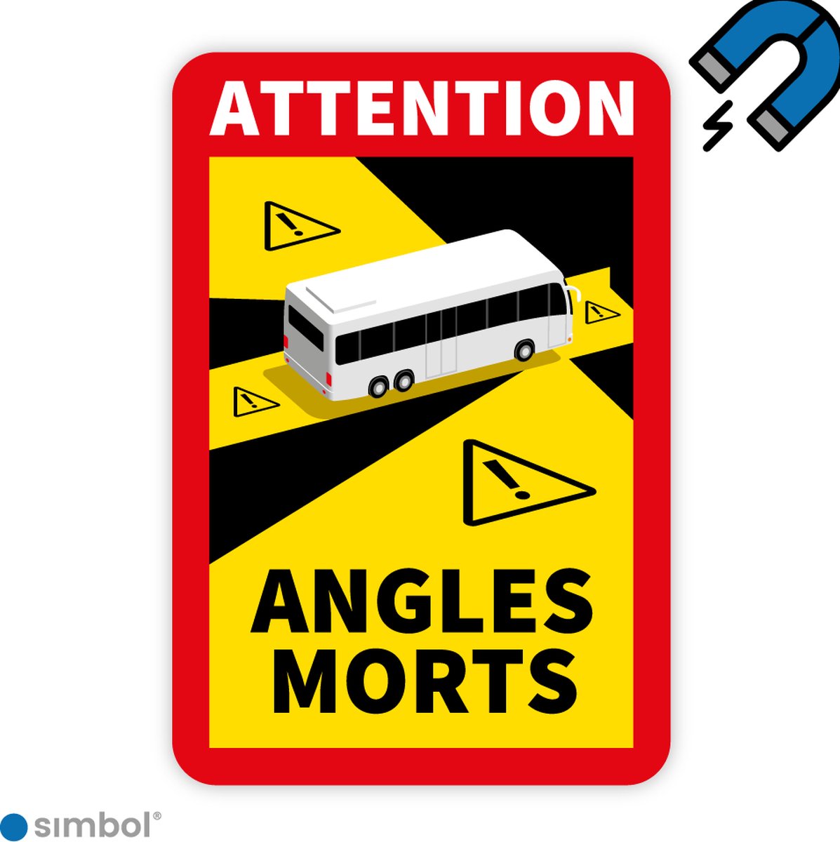 Simbol - Sticker Magnétique Angle Mort France Bus - Camper -car ...