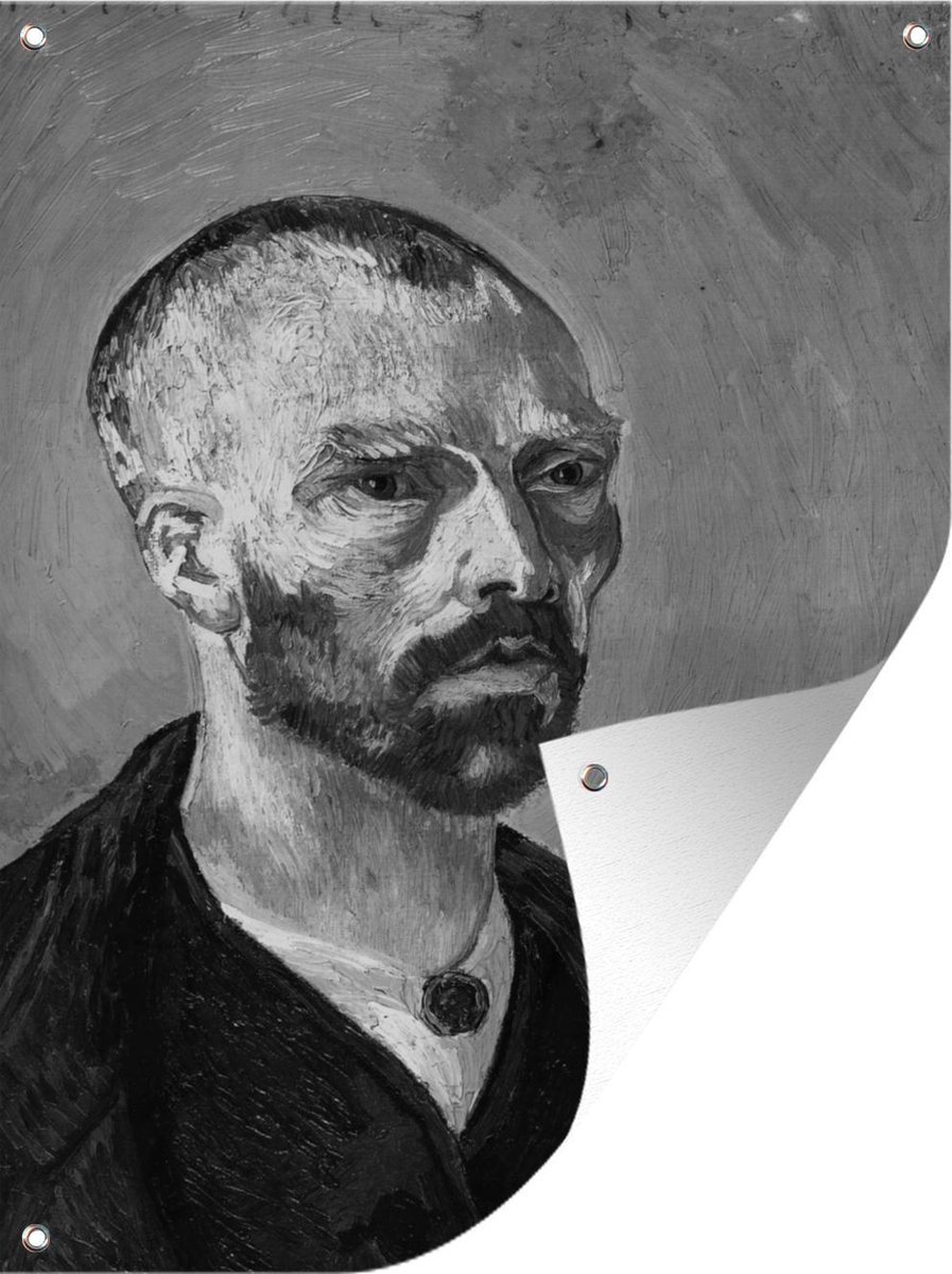 Peinture de jardin Autoportrait Le Blute Fin en noir et blanc ...