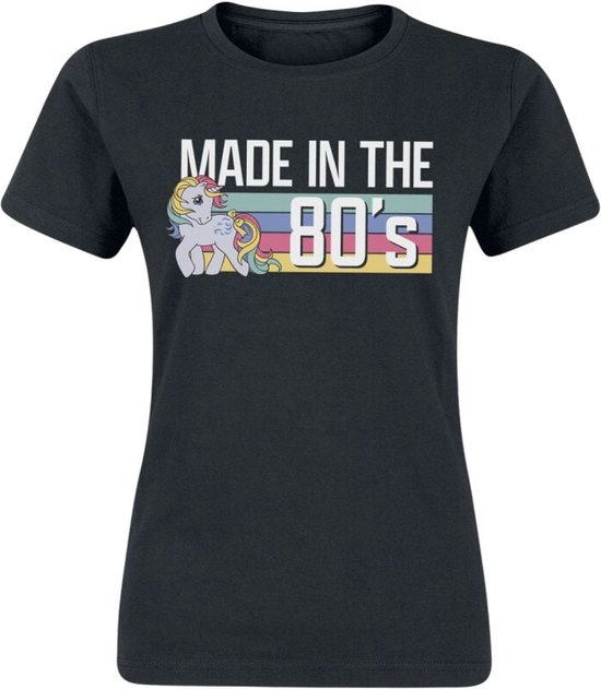 My Little Pony Made in the 80's T-shirt zwart L - Katoen - Fan merch ...