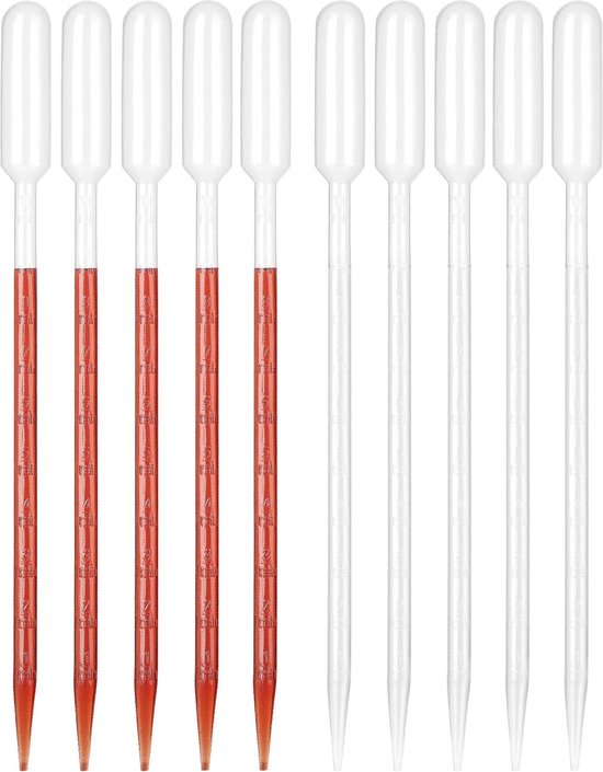 Plastic Pipet Druppelaar 10ml - 20 Stuks Wegwerp Vloeistofoverdracht | bol