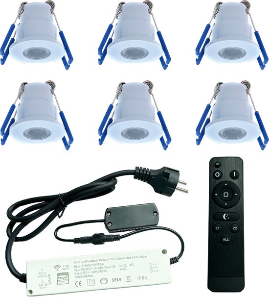 Begaman Inbouw Spot Dimbaar Voor Overkapping - Complete Set Van 6 LED ...