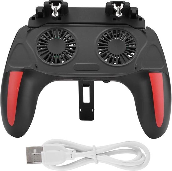 Gaming Grip Smartphone Gamepad voor PUBG Mobile met Dual Cooling Fans ...