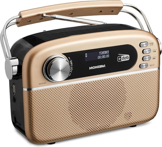 DAB Plus Draagbare Radio - Retro Design - Geschikt voor Buiten - 1 stuk ...