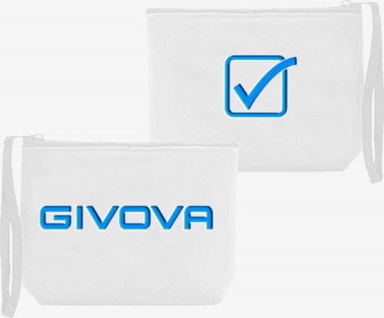 Hand bag givova pochette neoprene white-turq, | bol