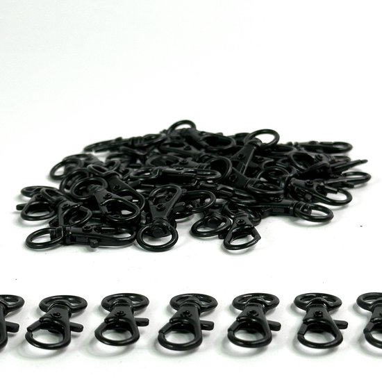 MGM Trading - Zwarte Metalen Mini Swivel Kreeft Klemmen - 50 Stuks - 33 ...