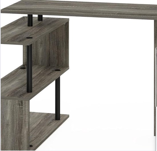 Bureautafel L-vorm computer schrijven studiebureau ontworpen hout Frans ...