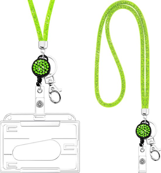 Kaarthouder Crystal Lanyard Ketting met ID Kaarthouder Sleutelhanger ...