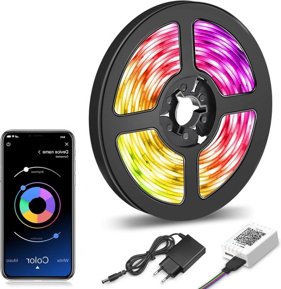 15M Bluetooth RGB LED String Light - Afstandsbediening en App Sync met ...