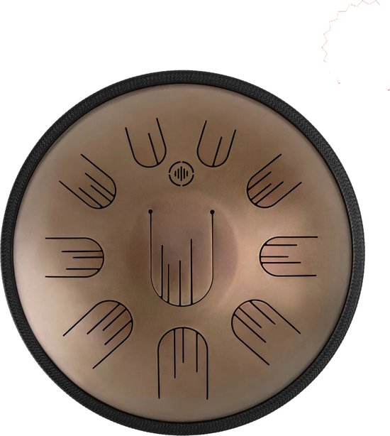 Tongpan - NOVA 38cm Goudkleurig - Prachtige tongue pan van staal - Handpan -... | bol