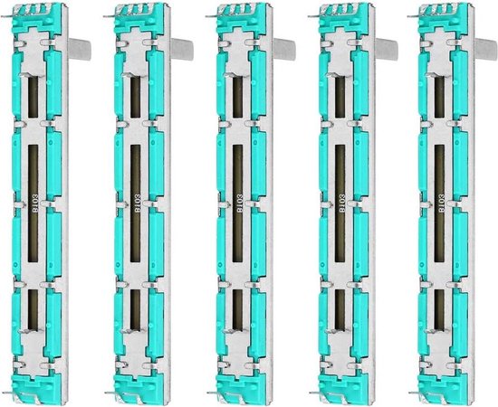 5 stuks - Dia-potentiometer mixer faders B10K - dubbel kanaal - 295 inch - rechte dia... | bol