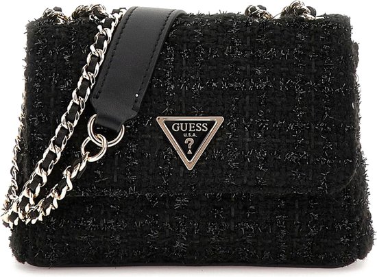 GUESS Schoudertas Giully Mini 2 Compartment Convertible Flap Black ...