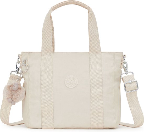 kipling Schoudertas Basic Plus Asseni Mini Tote Beige Pearl | bol