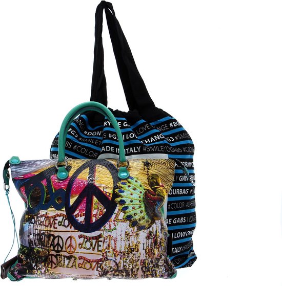 Gabs Leren Schoudertas G3 Plus Holiday Bag Love Ibiza Kleurrijke | bol
