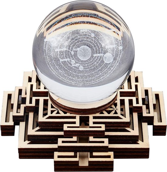 Geometrie Crystal Sphere Display Stand - Hout Kristallen Bal Raster ...