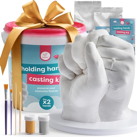 3D Gipsafdruk Set, Handgietset voor Koppels en Familie, met Goudverf ...
