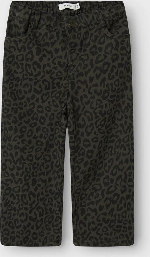 Name It mini meisjes broek BELLA WIDE LEO Grey Baggy Fit | bol