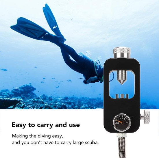 Content - Roestvrij Scuba Diving Tank Refill Adapter met Gauge Slang ...