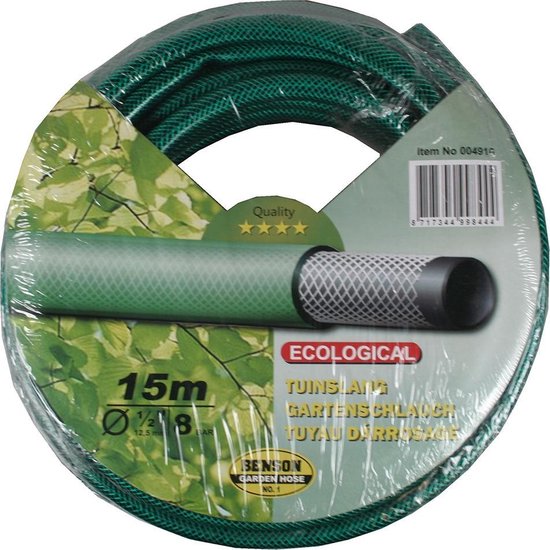 Benson Tuinslang - 15 meter - tot 8 bar - groen - waterslang | bol.com