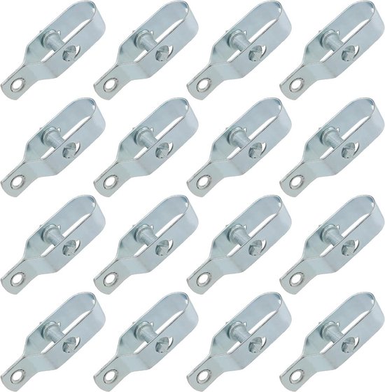 16 stuks draadspanners 15 mm dik - antraciet - hekspanners van 92 mm ...