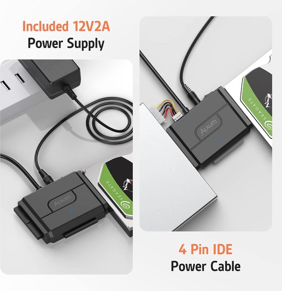 harde schijf lezer converter voor 2,5/3,5 inch IDE HDD en SATA HDD/SSD, ondersteuning... | bol
