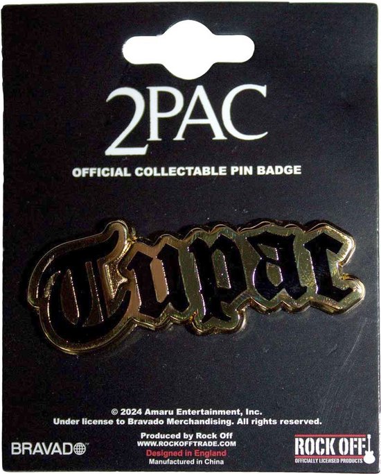 Tupac - Logo Gold Pin - Goudkleurig | bol
