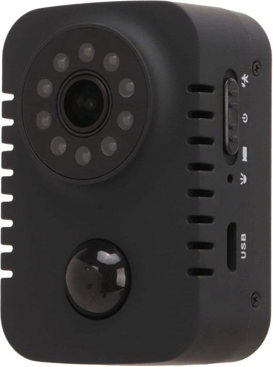 White-Label® Bodycam - Action Cam - Bewegingsdetectie - 180º Draaibare ...