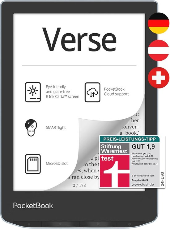 eReader 6 inch met 8 GB geheugen en SMARTlight technologie | bol