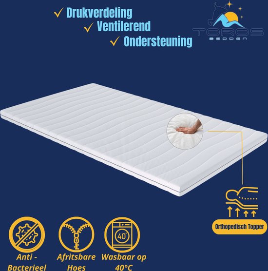 Topmatras - 90x200 - Topper Matras HR Koudschuim -Bamboo Hybrid ...