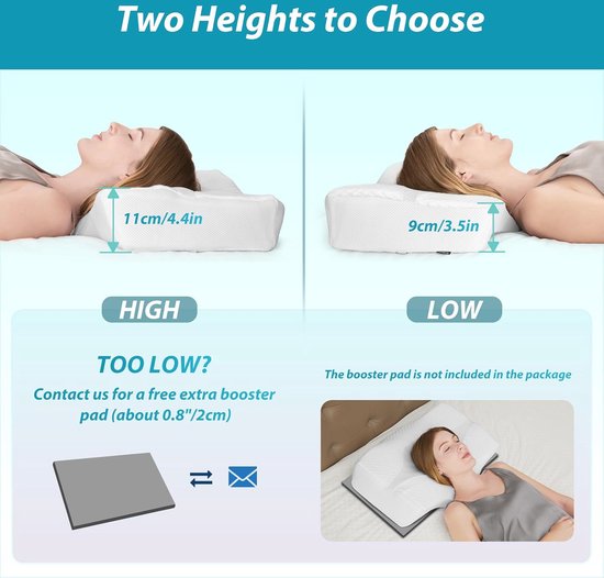 Ergonomisch Orthopedisch Hoofdkussen van Traagschuim - Neksteunkussen voor Nek,... | bol