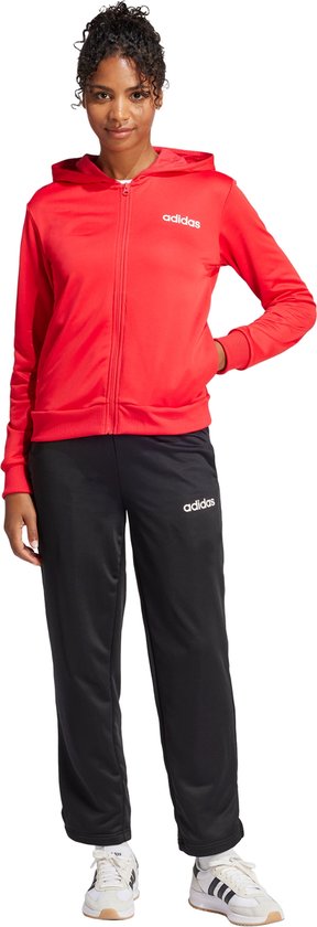 adidas Sportswear Essentials Linear Trainingspak - Dames - Rood | bol