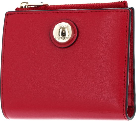 FURLA Leren Portemonnee Sfera Compact Bifold Wallet Rosso Veneziano ...