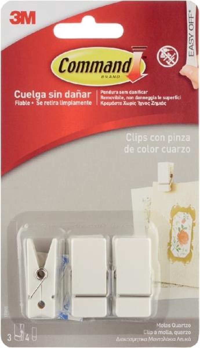 Bevestigingsstrip Command 3 springclips wit | bol.com