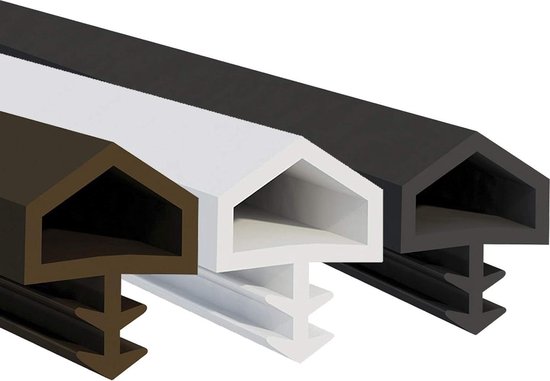 Deurafdichting wit 10 meter technisch rubber - 12 mm sponning - 4 mm ...