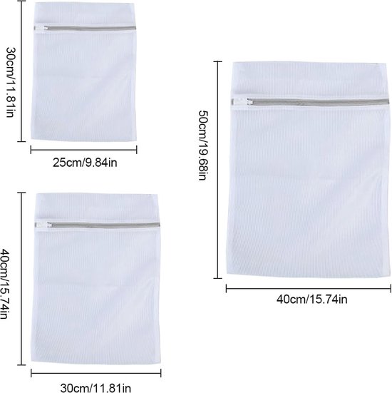 Wasnet voor de wasmachine - 6 stuks, 3 maten, voorkomt vervorming en ...