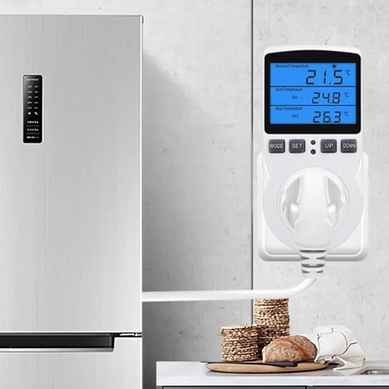 Digital Temperature Controller Thermostat Socket Heating Cooling 250 V Sensor Bol