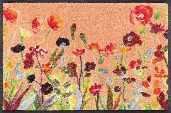 Deurmat, Wildflowers, 40 x 60 cm, binnen en buiten, wasbaar | bol