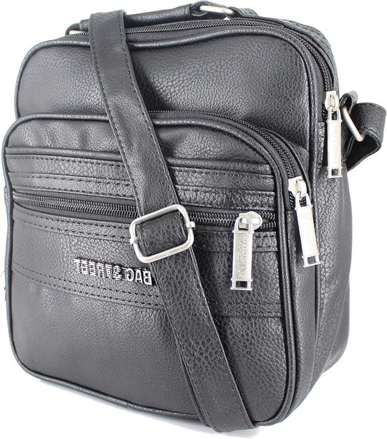 Zwarte werktas voor heren met schouderband - ideaal voor ...