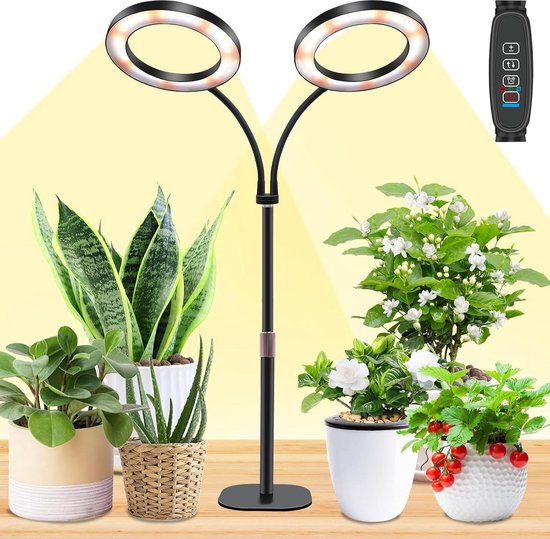 Indoor Plant Grow Light - Adjustable Height LED Plant Lamp with Timer ...