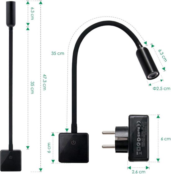 Equivera Stekkerlamp Dimbaar - Stekkerspot Dimbaar - Stopcontactlamp ...