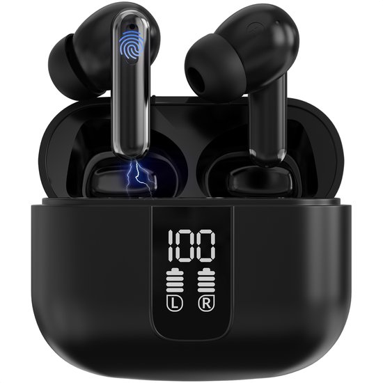 Strex Draadloze Oordopjes - Active Noise Cancelling - LED Display ...