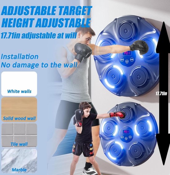 Boksmachine Bluetooth Boxing Machine - Digitale boksbal - Reflexen ...