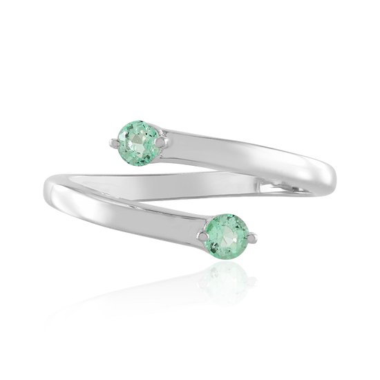 Zilveren ring met Russische smaragden | bol