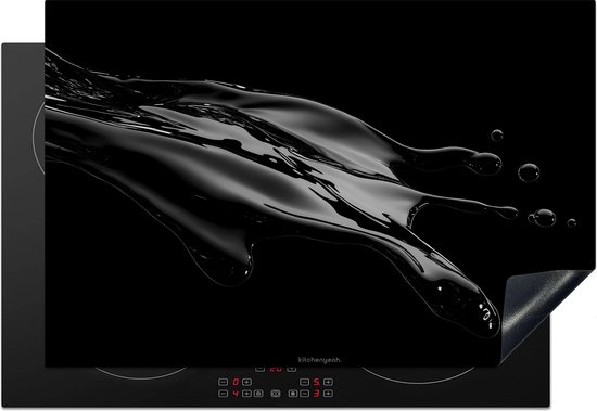 KitchenYeah® Inductie beschermer 74x48 cm - Zwart - Splash - Water ...